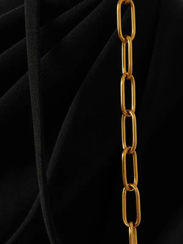 Halston Brea Stretch Crepe Jumpsuit - Black