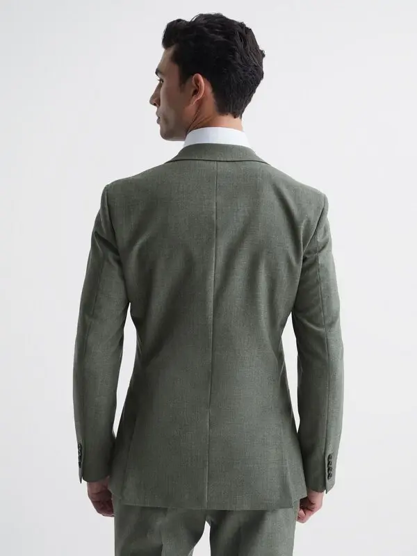 REISS Firm Single Breasted Slim Fit Wool Blazer