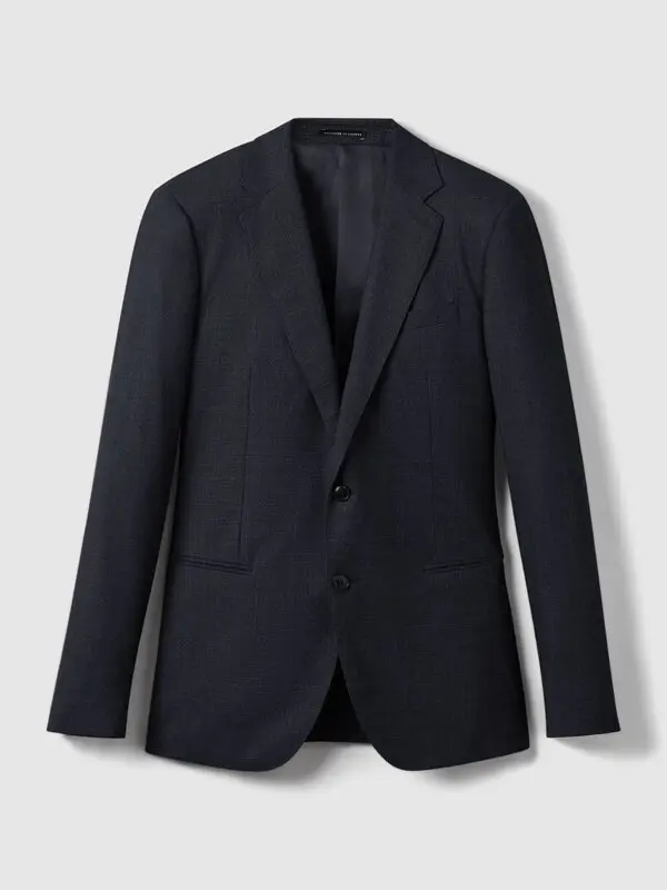 REISS Dunn Single Breasted Wool Suit Slim Fit Blazer