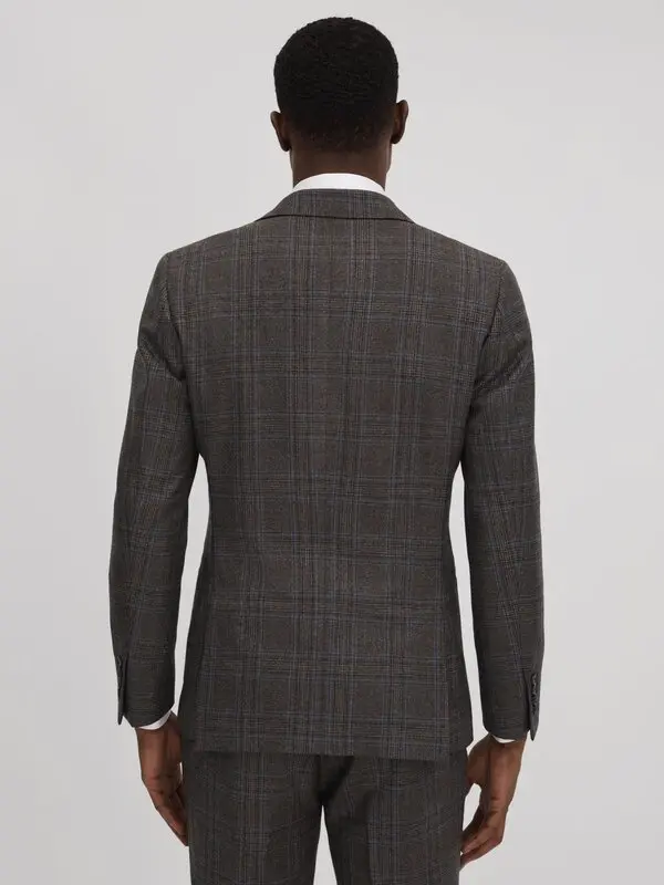 REISS Fantasy Slim Fit Wool Single Breasted Check Blazer
