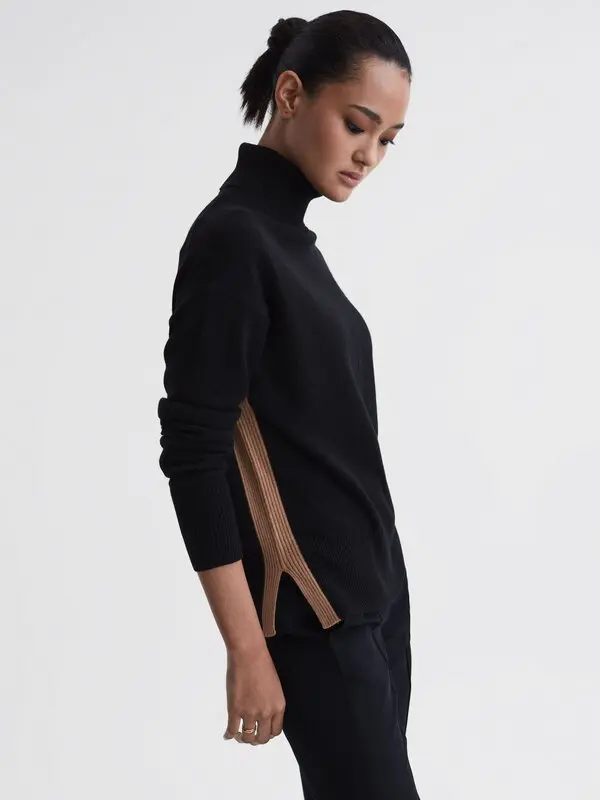 REISS Alexis Wool Blend Roll Neck Jumper