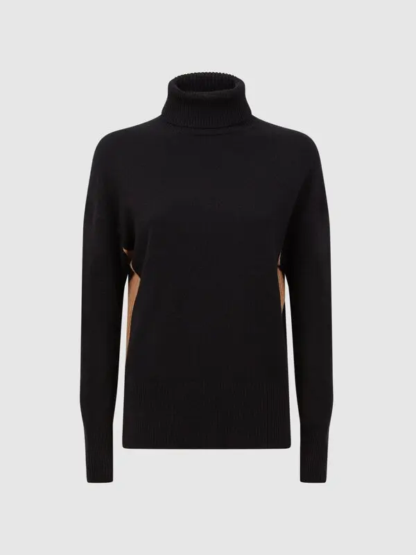 REISS Alexis Wool Blend Roll Neck Jumper
