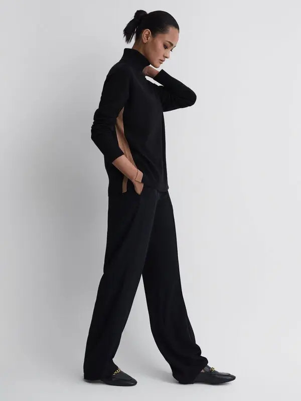 REISS Alexis Wool Blend Roll Neck Jumper