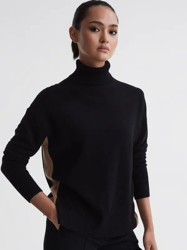 REISS Alexis Wool Blend Roll Neck Jumper