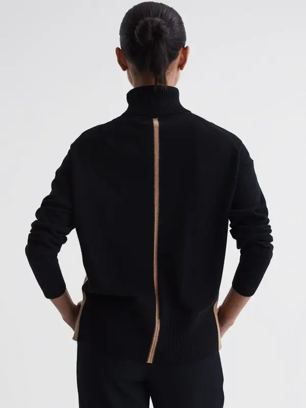 REISS Alexis Wool Blend Roll Neck Jumper