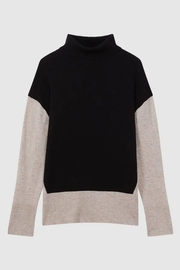 REISS Alexis Wool Blend Roll Neck Jumper