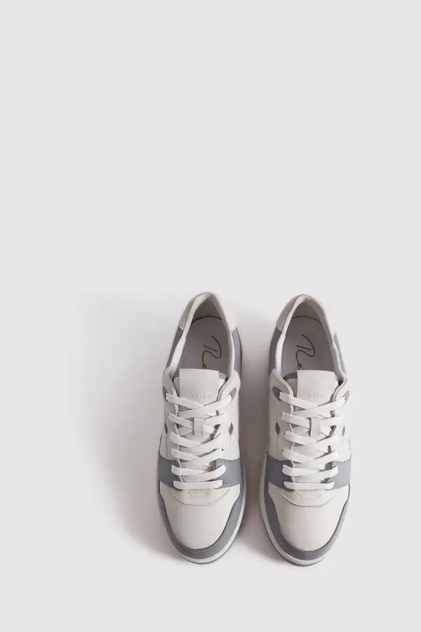 REISS Astor Leather Trainers