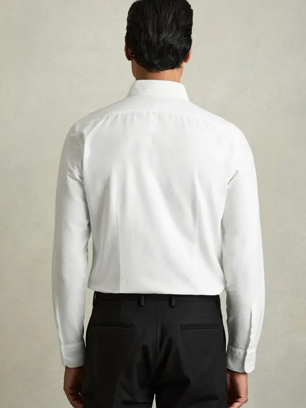 REISS Greenwich Soft Wash Button Down Oxford Shirt - White