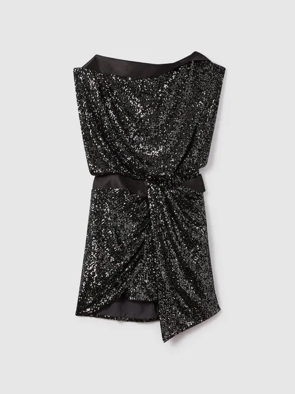 Halston Tyler Sequin Mini Dress