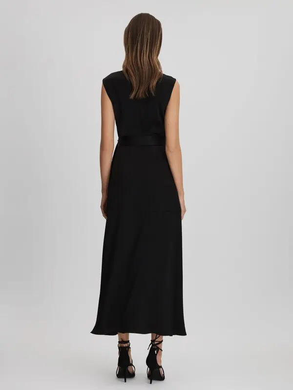 REISS Raya Asymmetric Midi Dress