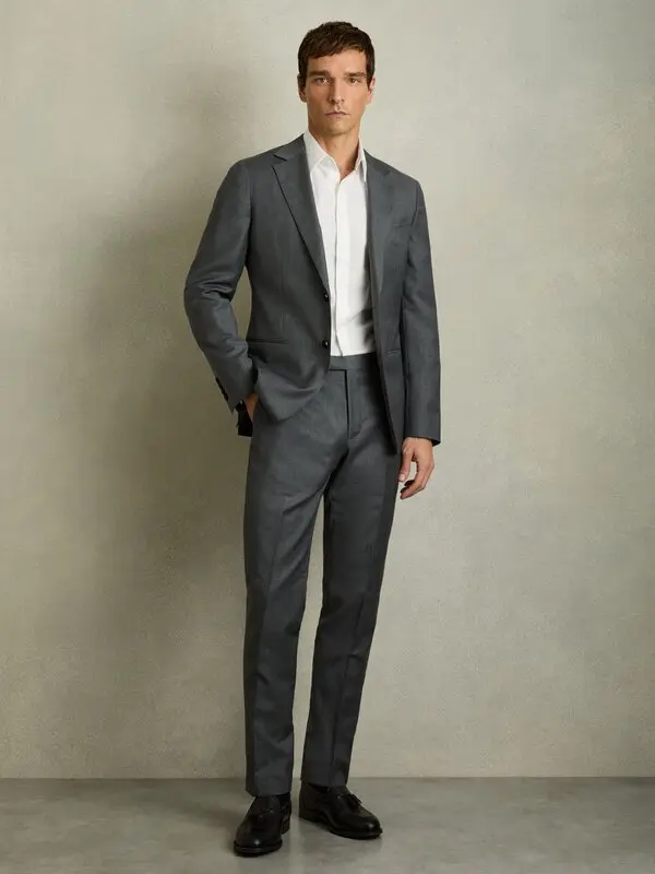 REISS Kiana Slim Fit Cotton Blend Shirt