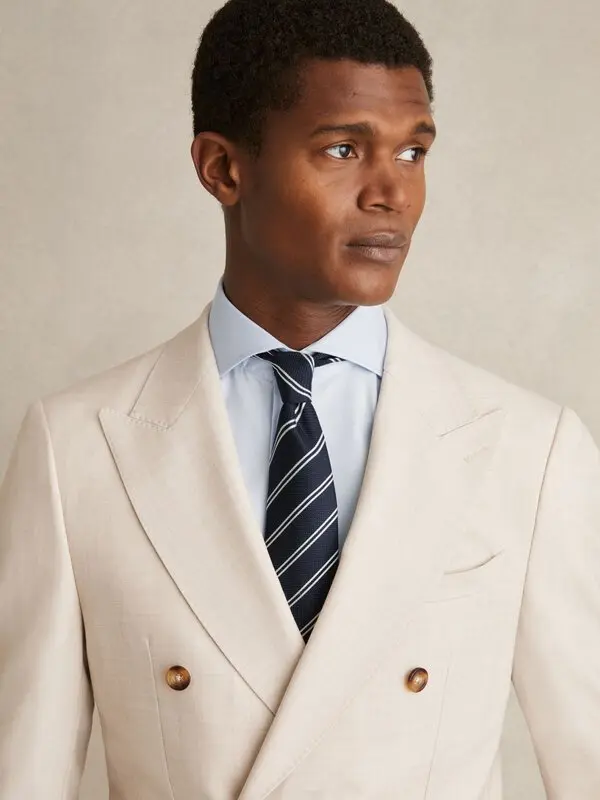 REISS Storm Slim Fit Two-fold Cotton Shirt