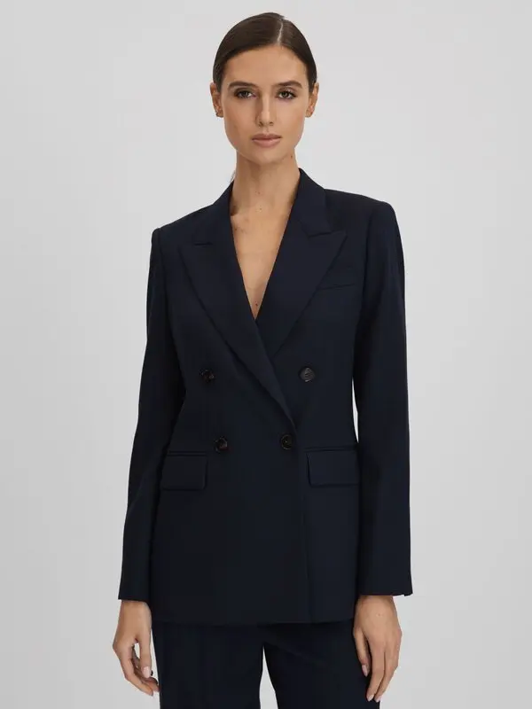 REISS Harley Wool Blend Double-breasted Blazer