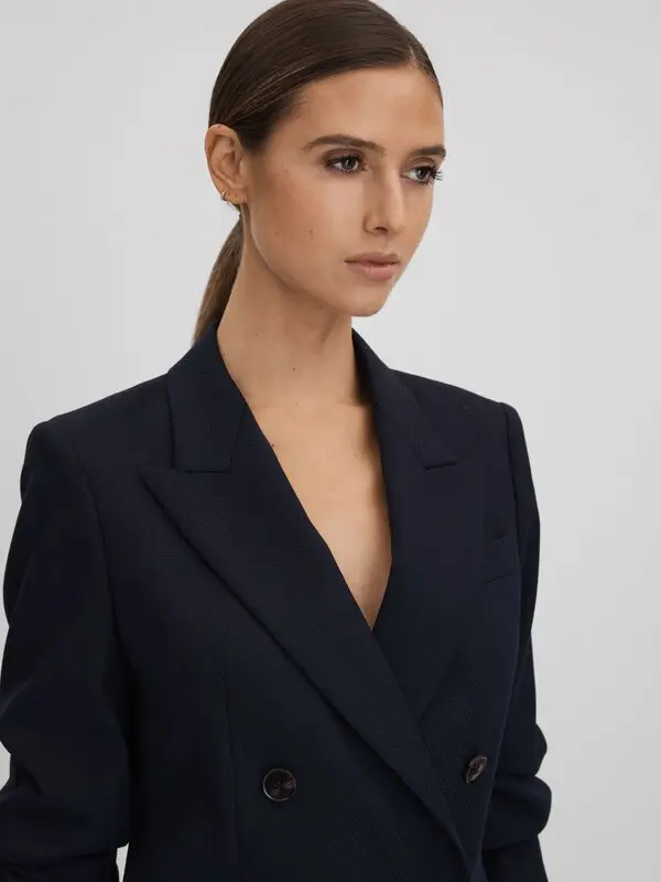 REISS Harley Wool Blend Double-breasted Blazer