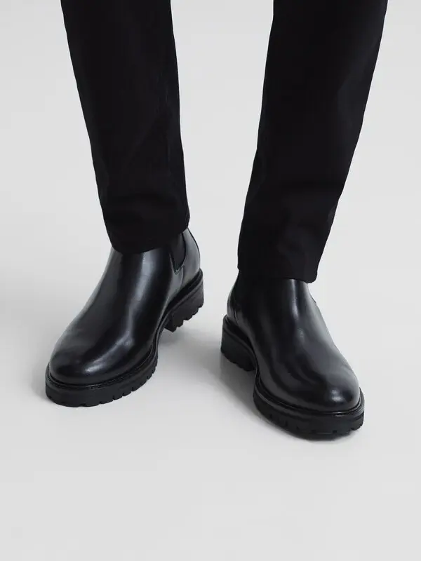 REISS Chiltern Leather Chelsea Boots