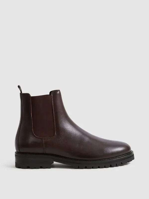 REISS Chiltern Leather Chelsea Boots