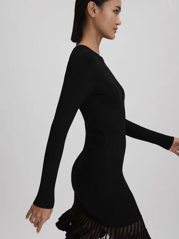 REISS Teagan Knitted Mini Dress