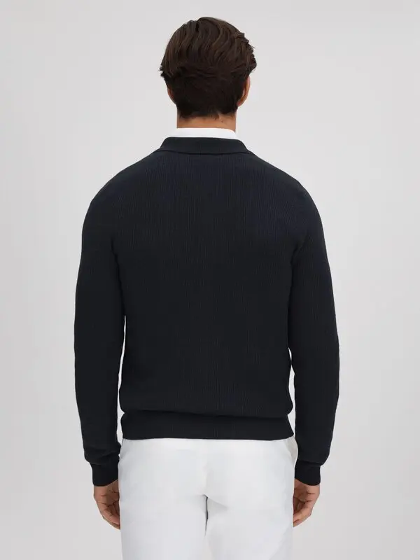 REISS Kiedler Ribbed Wool Cardigan