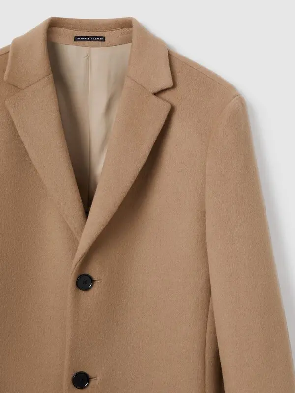 REISS Gable Wool Blend Epsom Overcoat