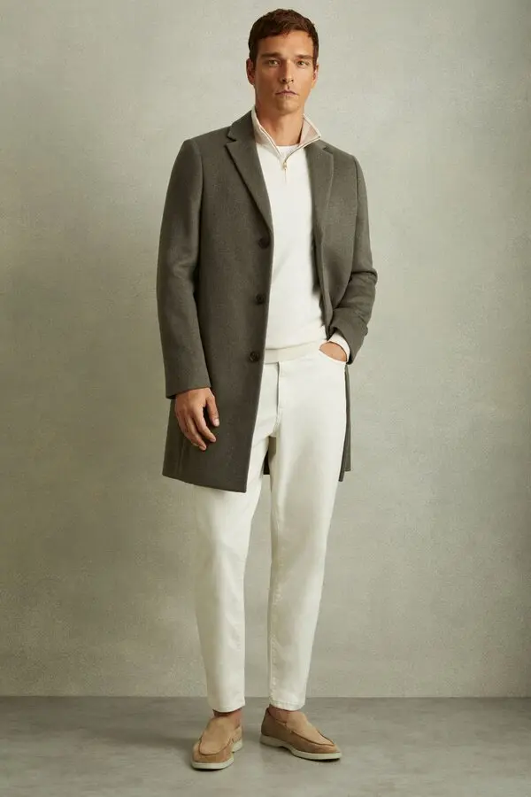 REISS Gable Wool Blend Epsom Overcoat