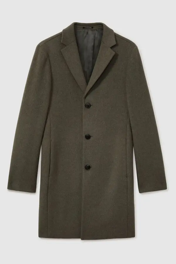 REISS Gable Wool Blend Epsom Overcoat