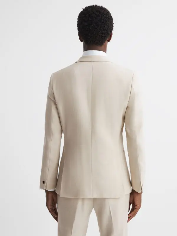 REISS Gatsbyivory Gatsby Textured Single-breasted Blazer Tailored-fit