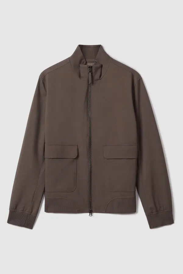 REISS Rufus Funnel Neck Jacket