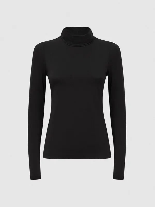 REISS Piper Fitted Roll Neck T-shirt