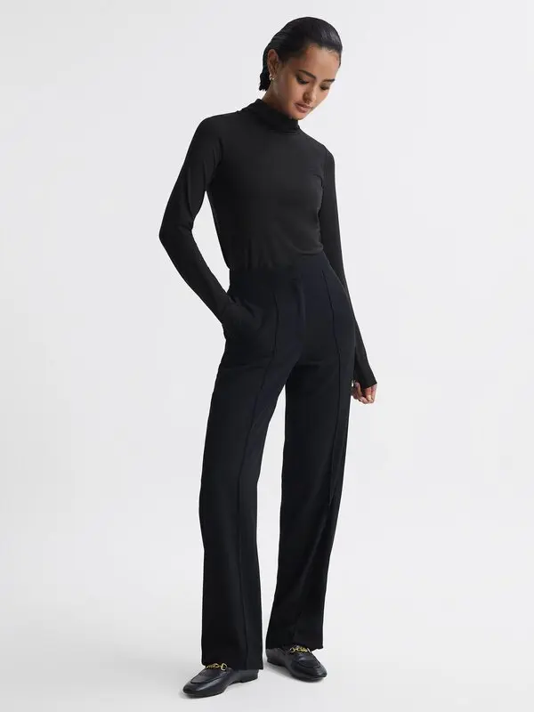 REISS Piper Fitted Roll Neck T-shirt