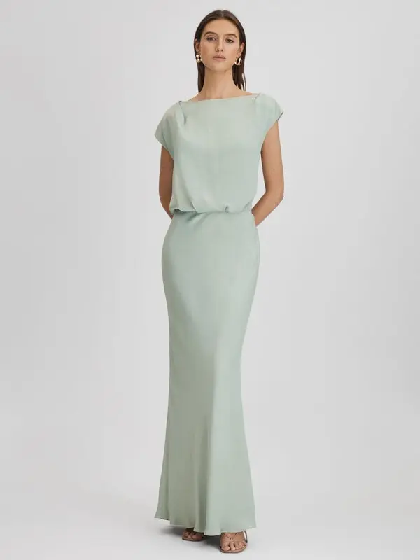 REISS Rupa Draped Maxi Dress