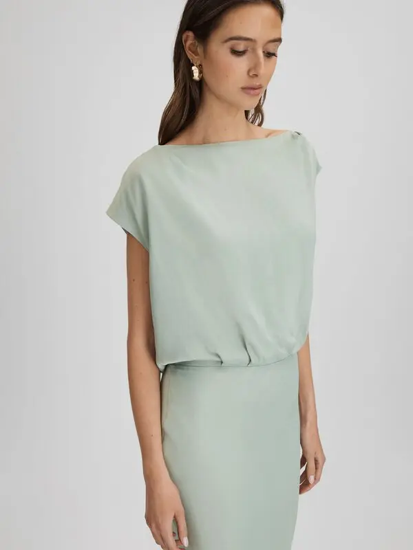 REISS Rupa Draped Maxi Dress