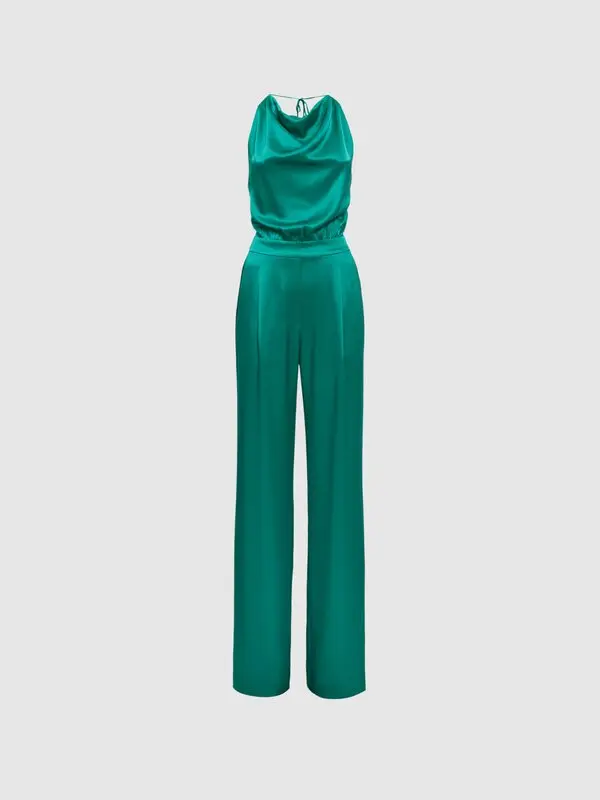 REISS Malia Cowl Neck Jumpsuit