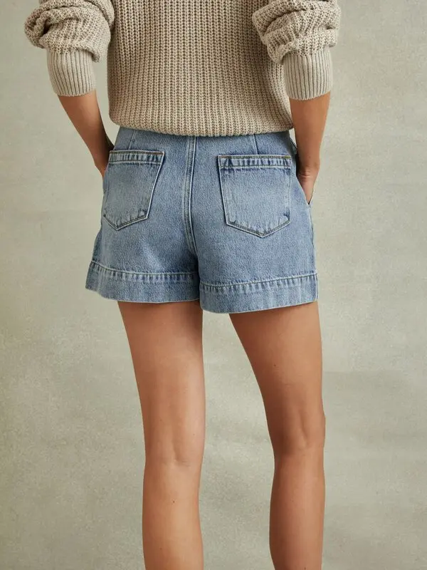 REISS Olivia High-rise Denim Shorts