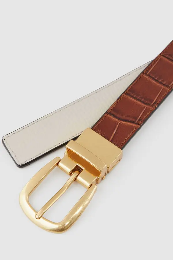 REISS Madison Reversible Leather Belt