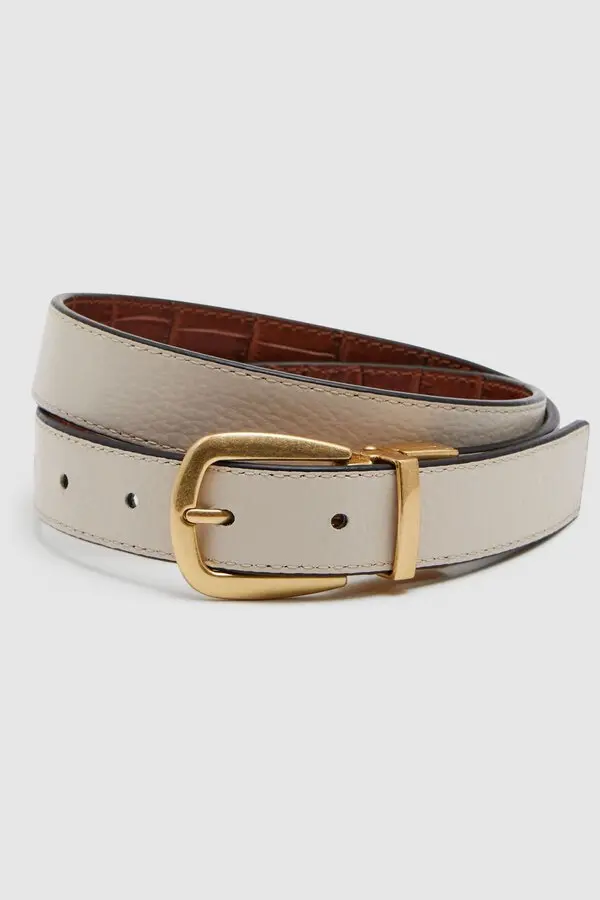 REISS Madison Reversible Leather Belt