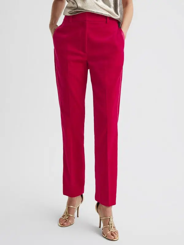 REISS Rosa Velvet Tapered Trousers