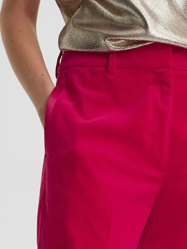 REISS Rosa Velvet Tapered Trousers