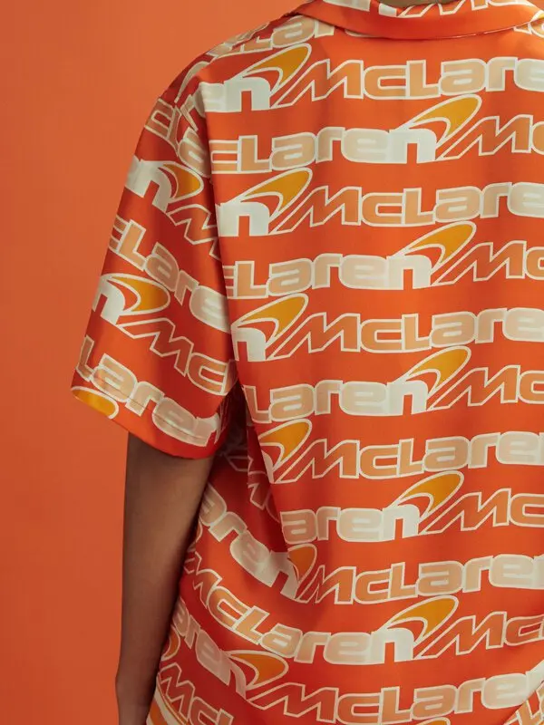 REISS X Mclaren F1 Team Beckets Printed Drawstring Shirt