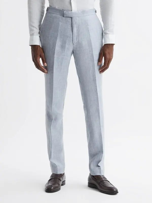 REISS Lagoon Slim Fit Linen Trousers