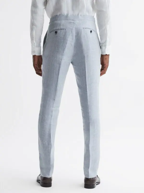 REISS Lagoon Slim Fit Linen Trousers