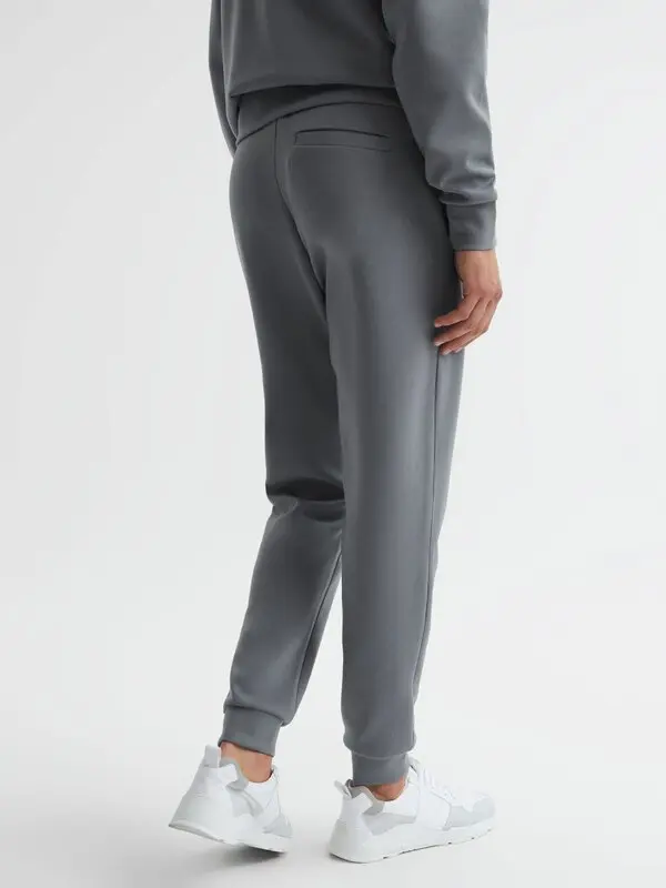 REISS Premier Green Premier Drawstring Jersey Joggers - Sage