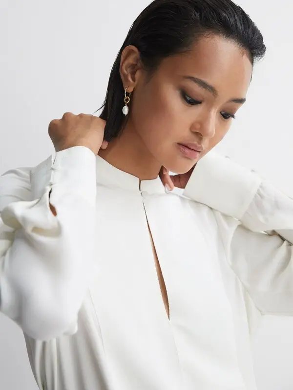 REISS Emmy Ribbon Front Blouse