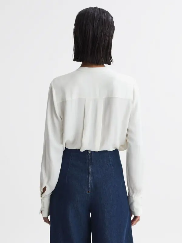 REISS Emmy Ribbon Front Blouse