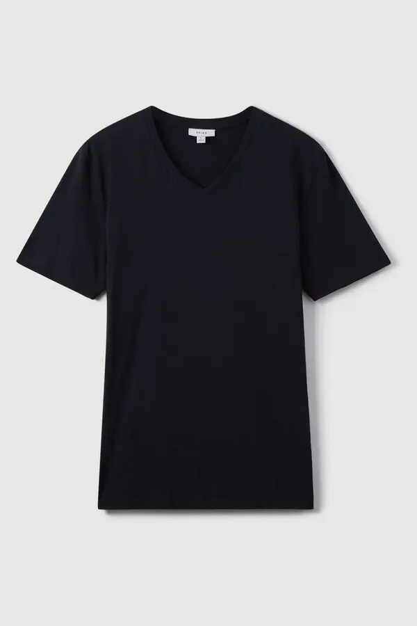 REISS Daytonoxidised Cotton V-neck T-shirt