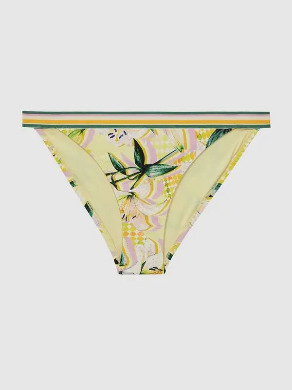 REISS Faye Floral Print Bikini Bottom