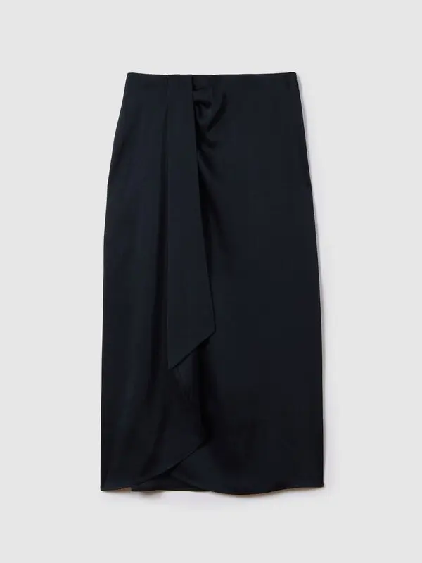 REISS Bella High-rise Wrap Midi Skirt