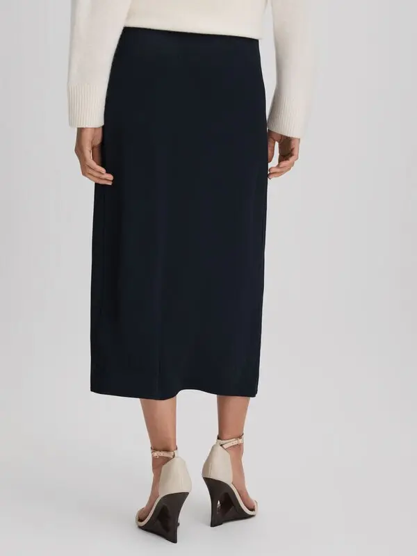 REISS Bella High-rise Wrap Midi Skirt