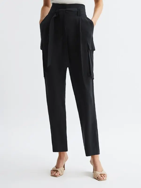 REISS Joanie High-rise Utility Trousers