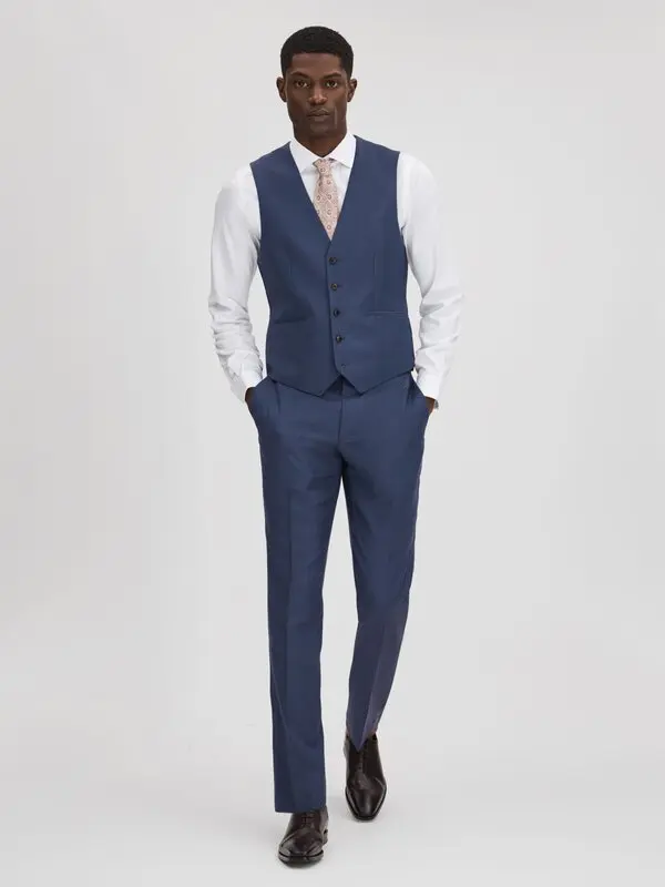 REISS Harrison Slim Fit Wool Waistcoat