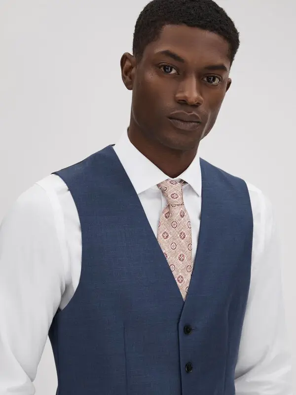 REISS Harrison Slim Fit Wool Waistcoat